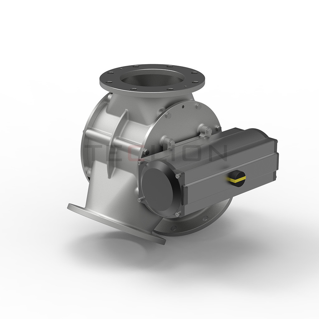 Powders Granular Pneumatic Diverter Gate Valve Plate Structure DV Type