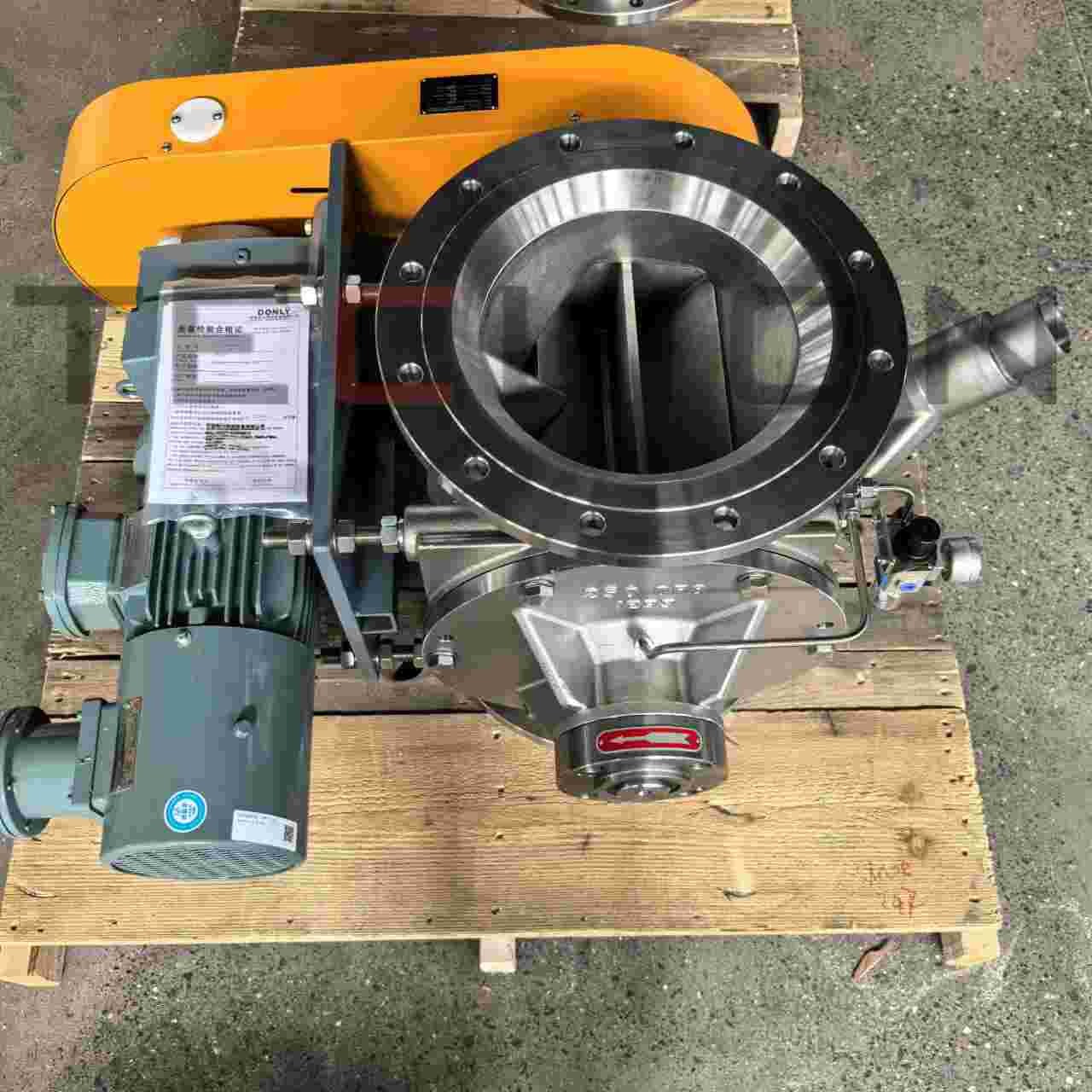 6L 304SS Stainless Steel Rotary Feeder Valve With Exhaust Hopper