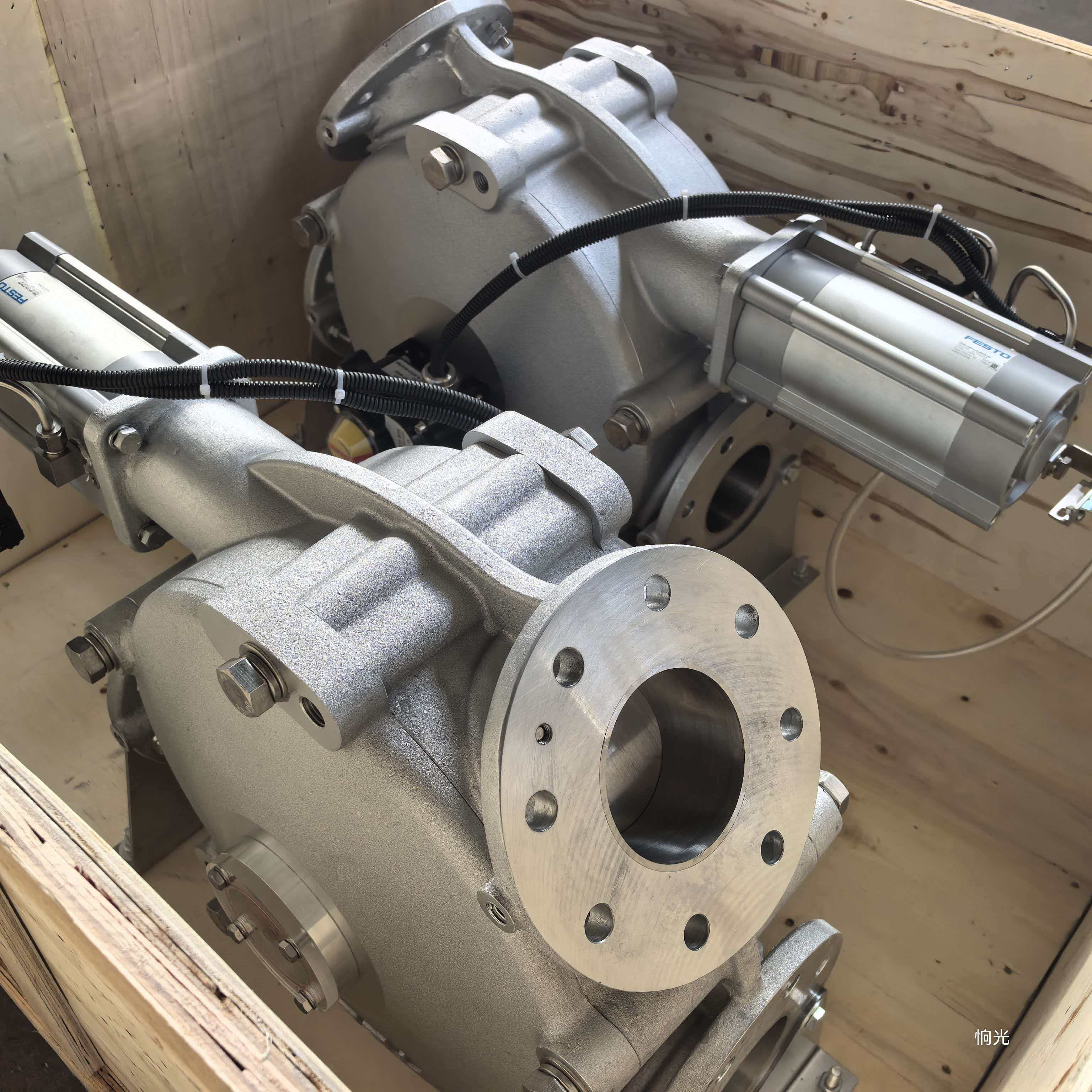 Dual Channel Cast Aluminum Diverter Valve for Pneumatic Conveying